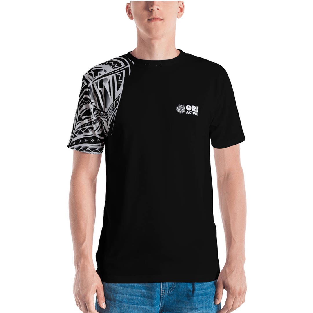 Ori Active Polynesian Activewear Men's Samoan Tribal Tattoo Print ...