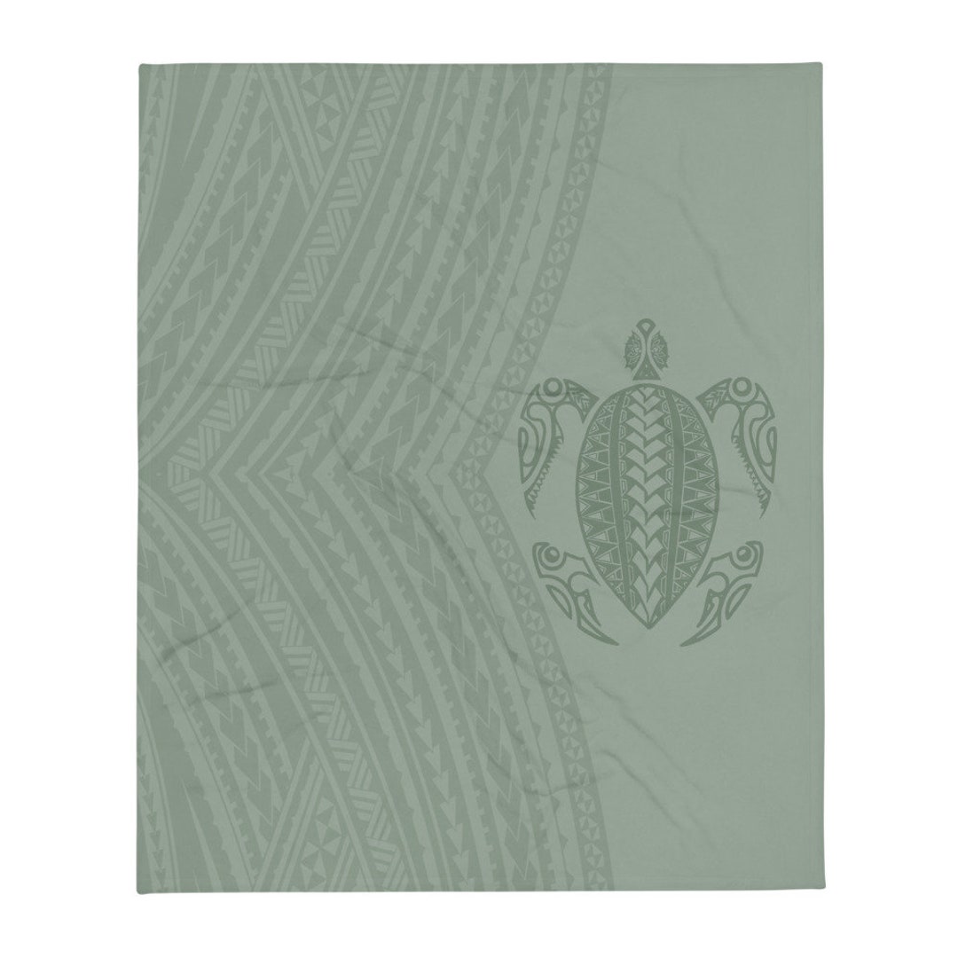 Honu Print (hawaiian Green Sea Turtle) Polynesian / Samoan Tribal ...