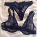 Blue Lace Lingerie Set, Navy Blue Lingerie, Sexy Lingerie, Lace ...