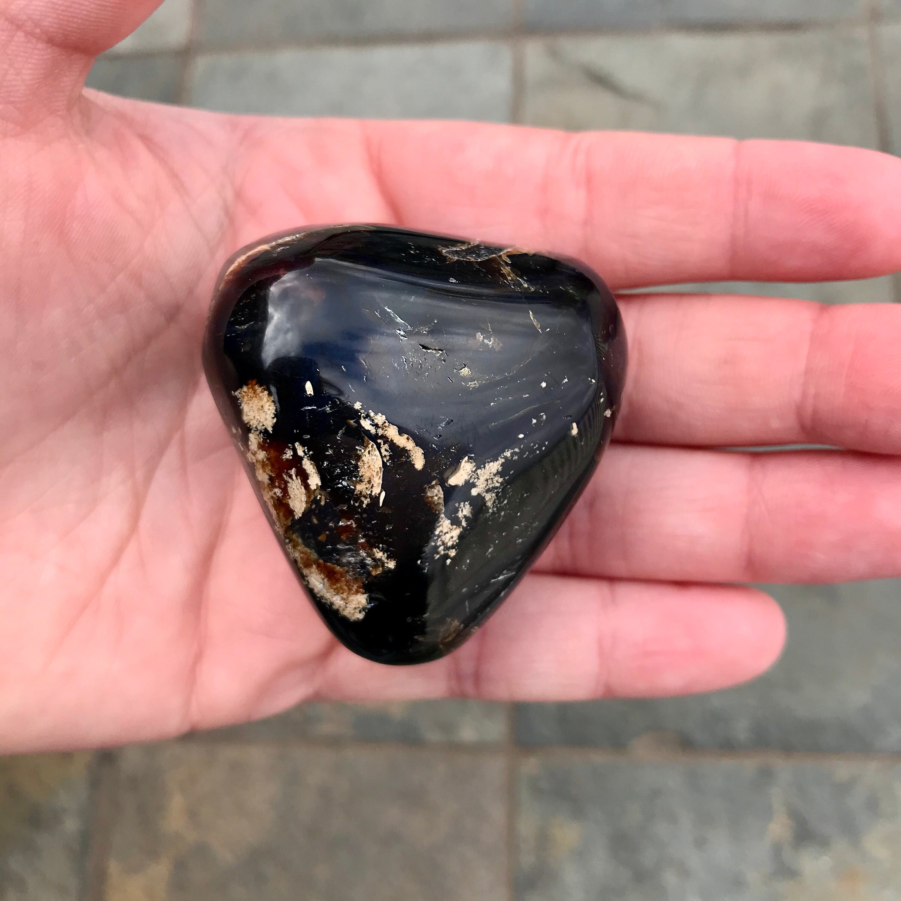 Rare Blue Amber Polished Specimen for Warmth and Protection, Indonesian ...