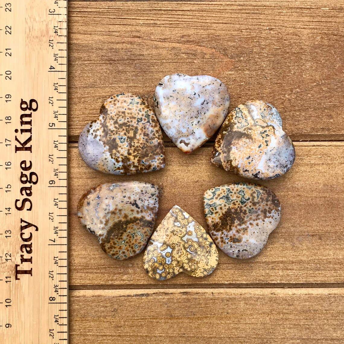 Indonesian River Jasper Heart, Orbicular Jasper, Ocean Jasper - Etsy