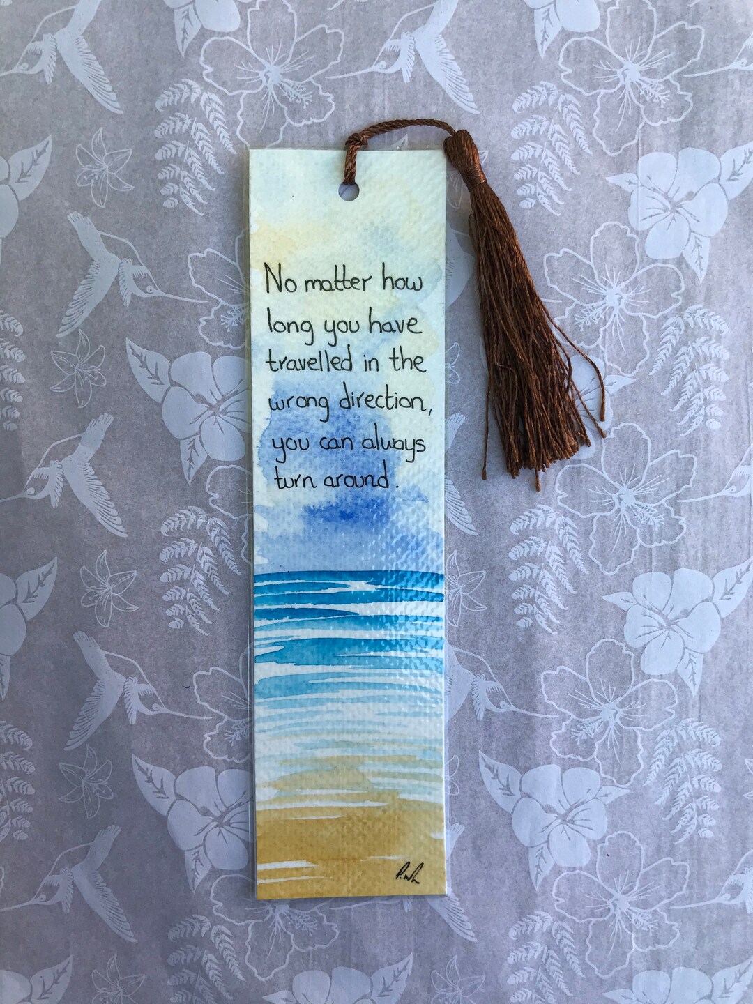 Original Watercolour Bookmark - Etsy