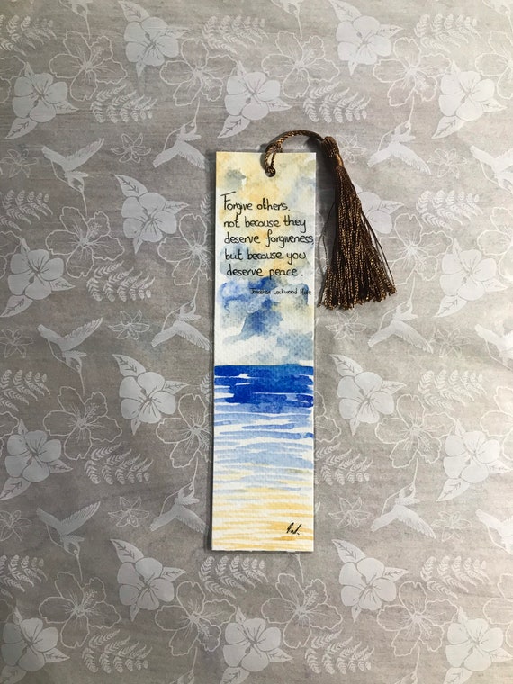 Watercolour Bookmark - Etsy