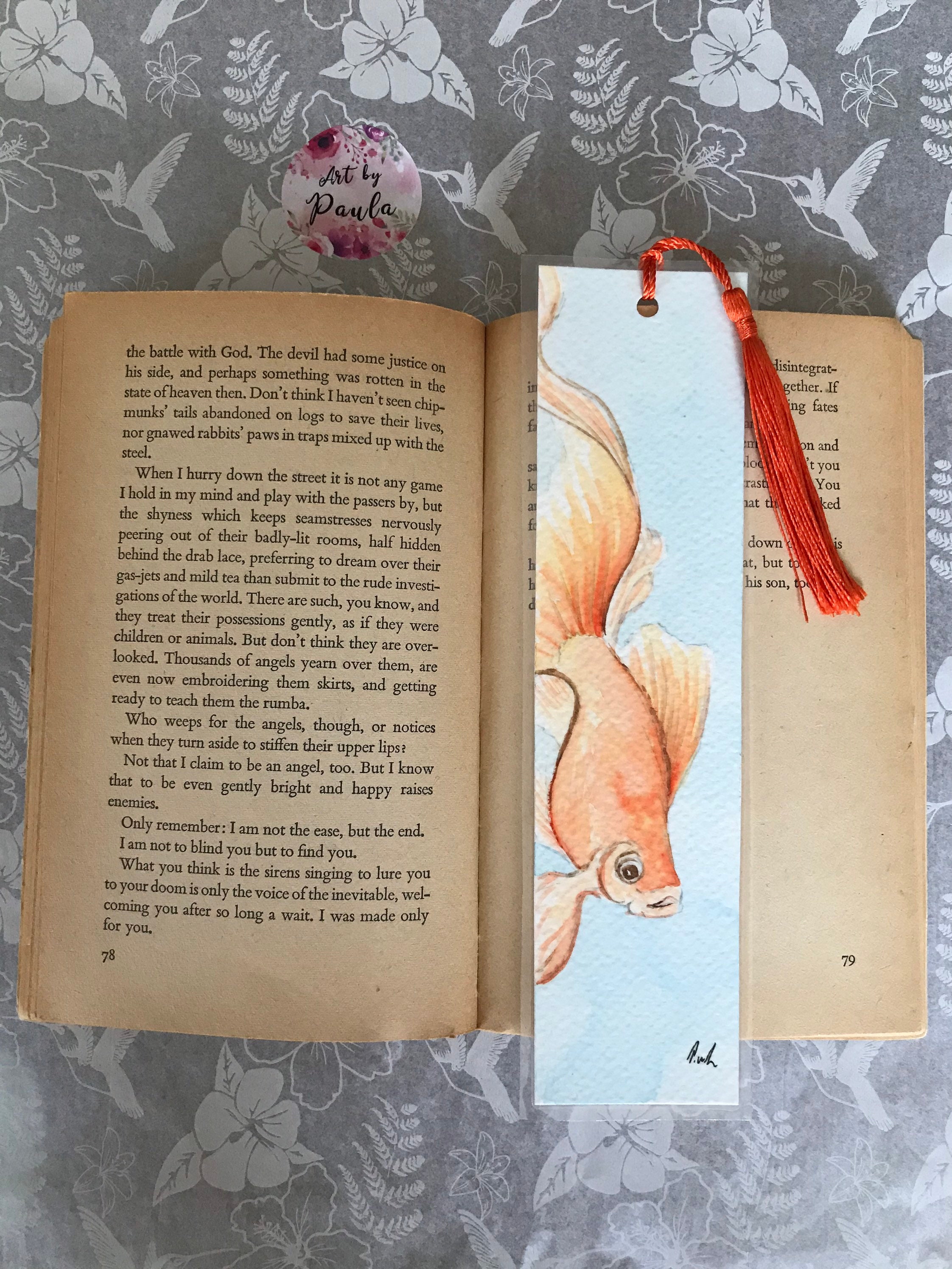 Original Watercolour Bookmark - Etsy