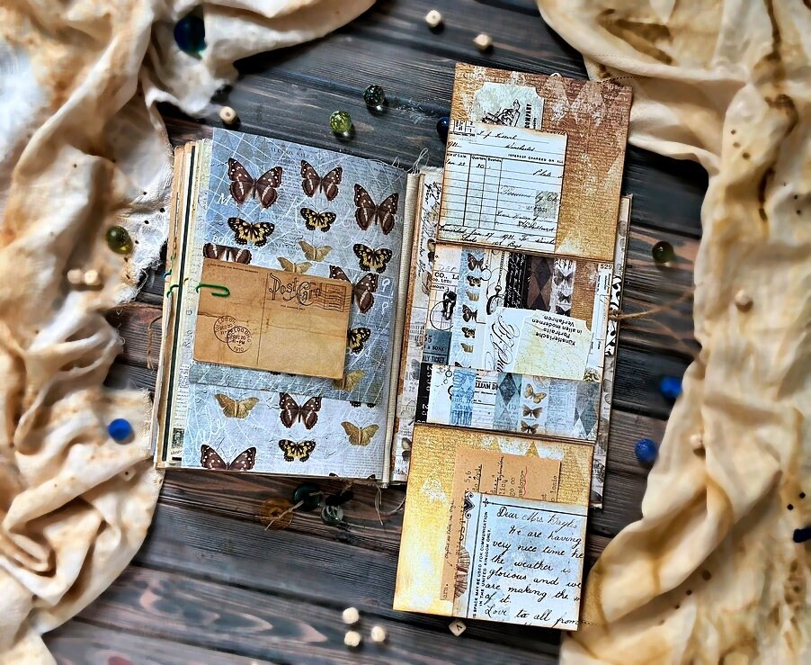 Travel Lapbook Travel Journal Vintage Junk Journal Vintage Lapbook - Etsy