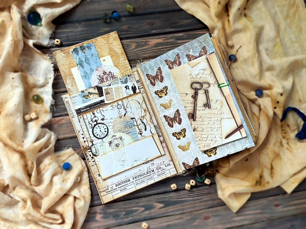 Travel Lapbook Travel Journal Vintage Junk Journal Vintage Lapbook - Etsy
