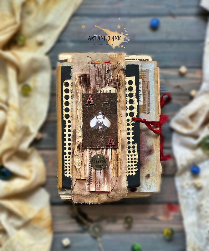 Old Book Pages Junk Journal Vintage Junk Journal Mixed Media Cover Junk ...