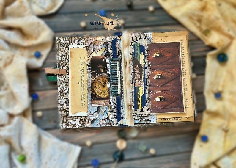 Vintage Junk Journal; Old Book Pages Journal; Handmade Junk Journal - Etsy
