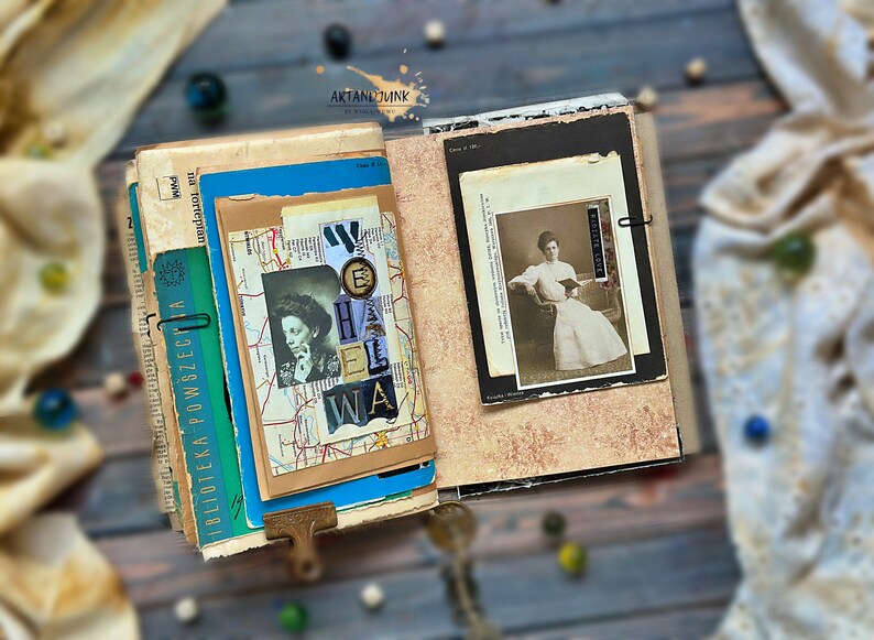 Old Book Pages Junk Journal Vintage Junk Journal Mixed Media Cover Junk ...