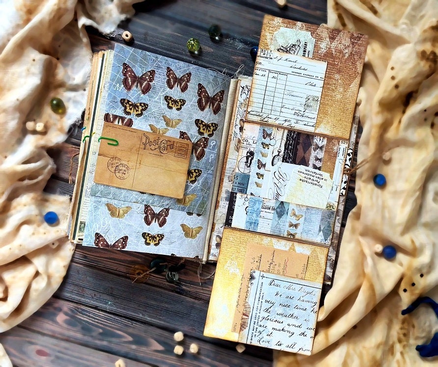 Travel Lapbook Travel Journal Vintage Junk Journal Vintage Lapbook - Etsy