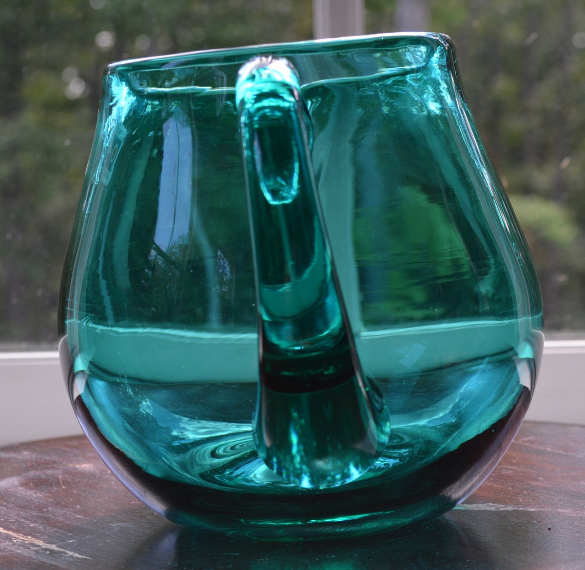 Aqua Green Blenko Glass Pitcher - Etsy