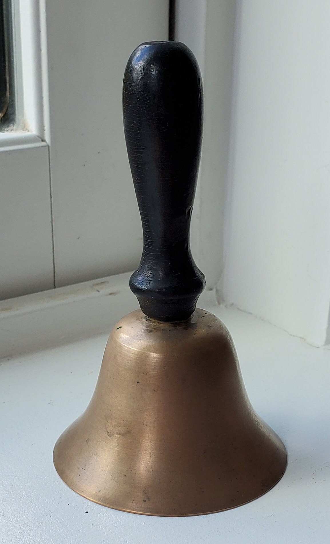 Vintage Black Wooden Handle School Bell - Etsy
