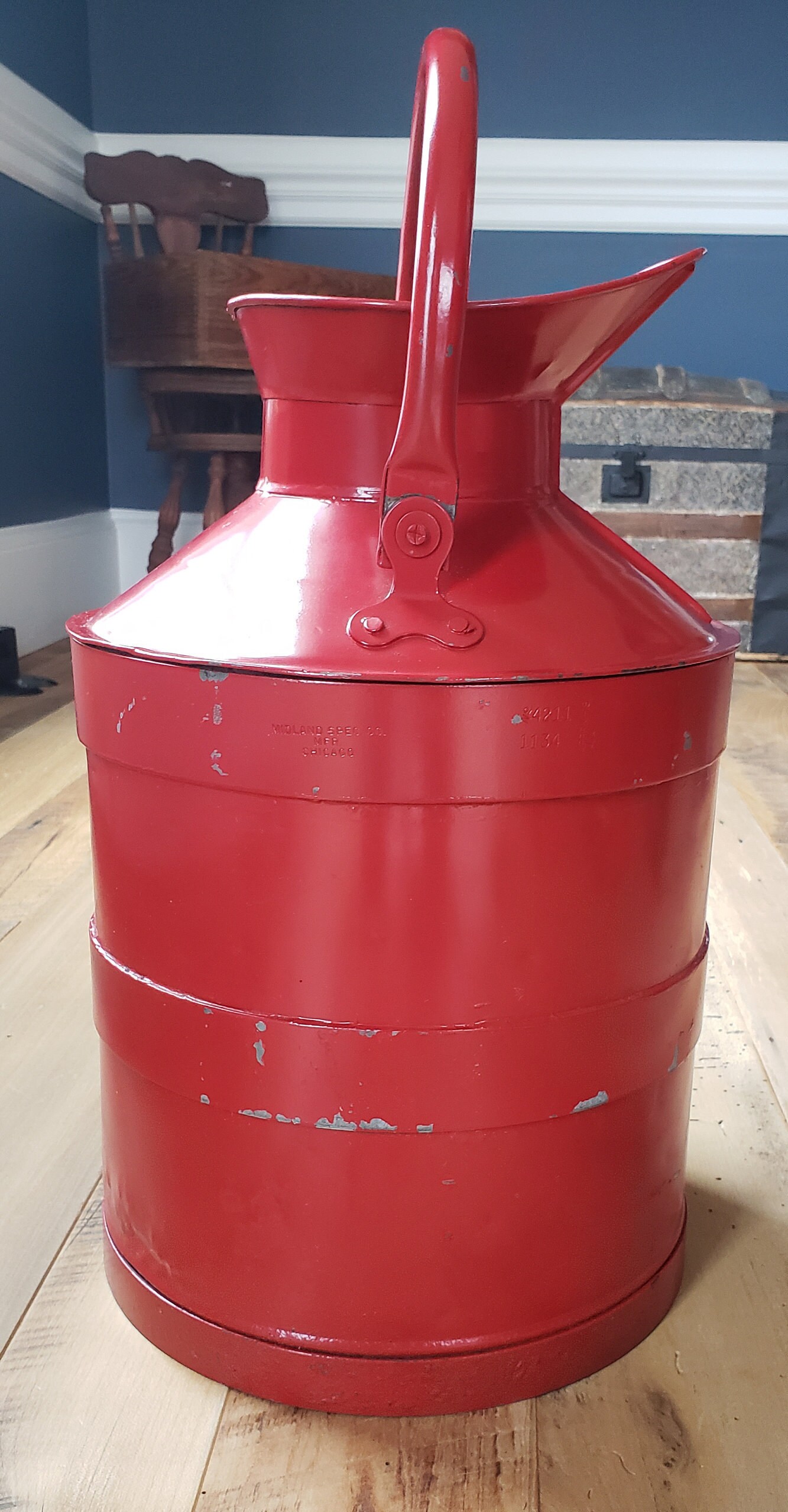 Vintage 5 Gallon Oil Can - Etsy