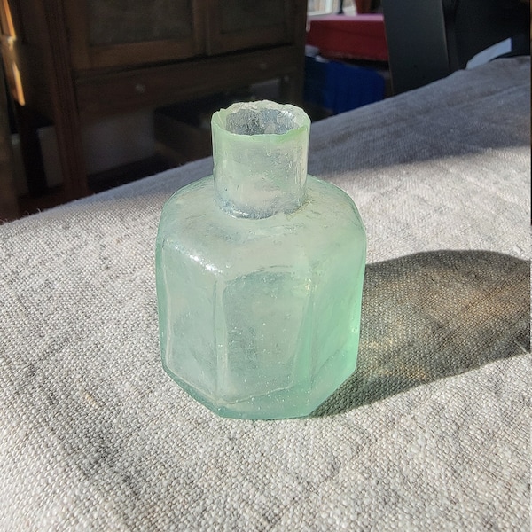 Old Glass Inkwell - Etsy