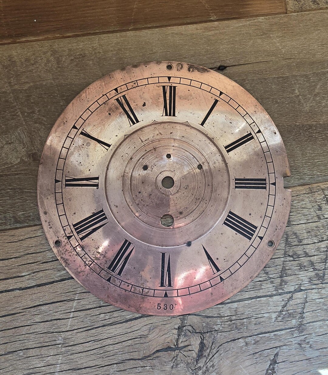 Vintage Copper Clock Face - Etsy