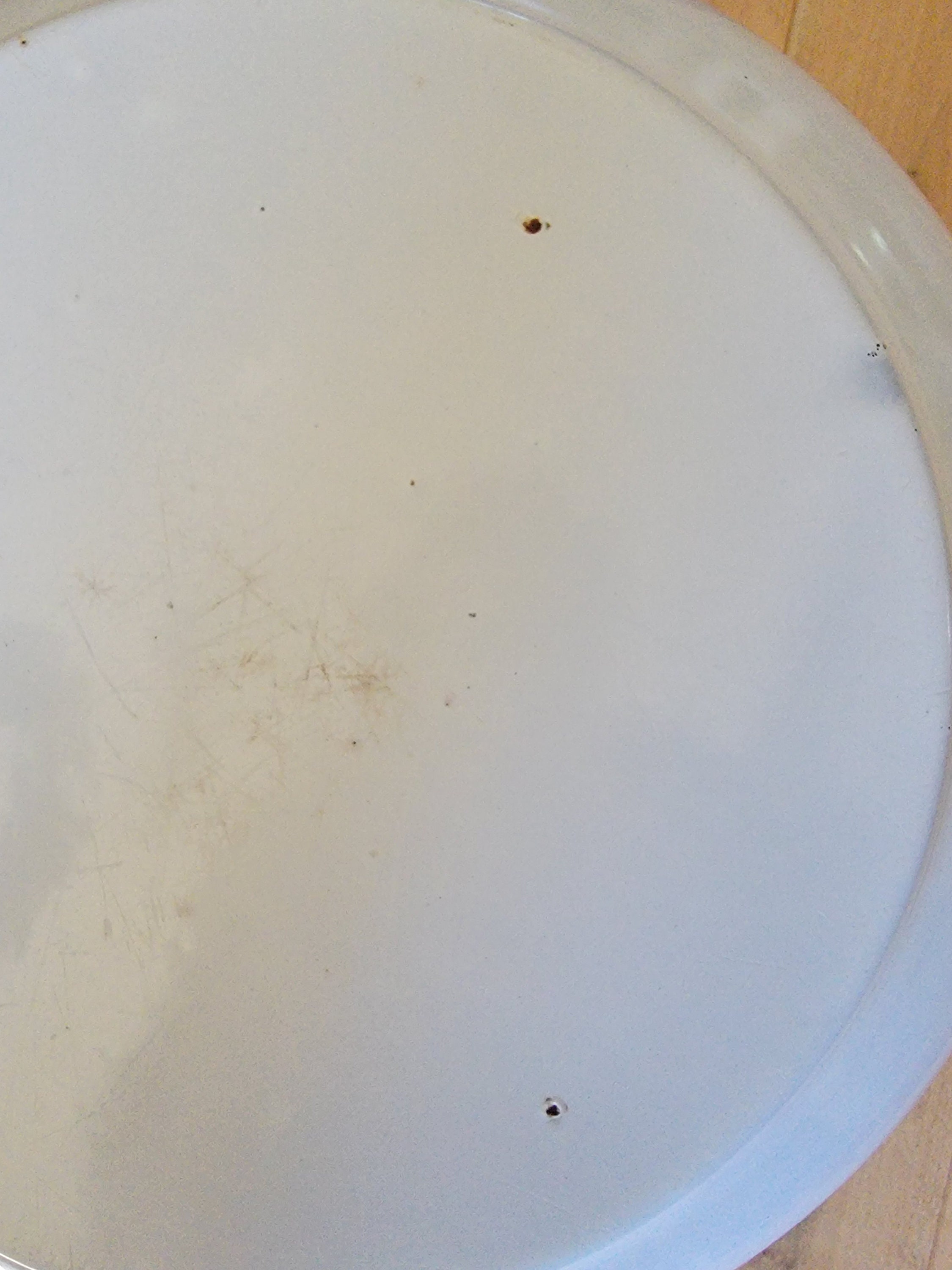Extra Large Round Wash Basin White Enamel With Black Trim - Etsy