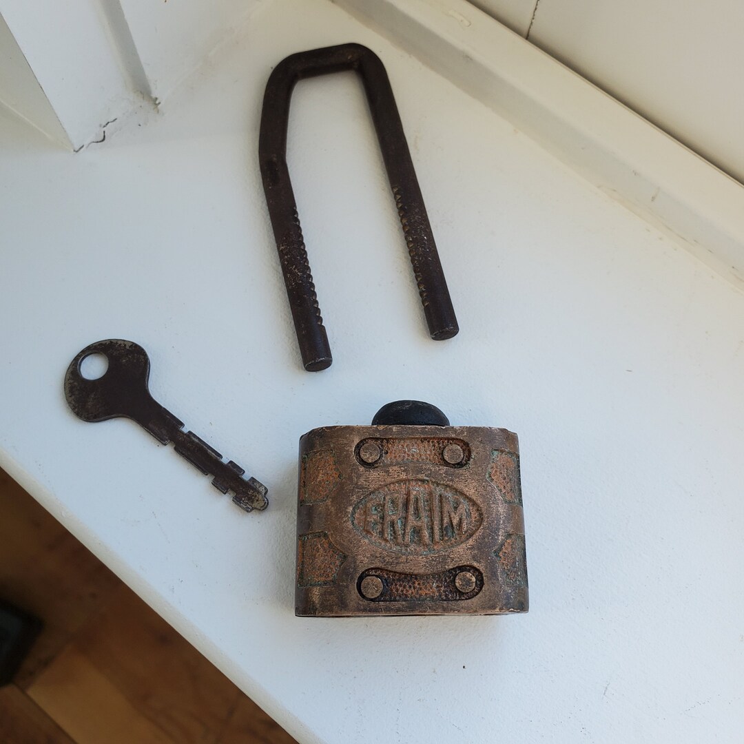 Vintage Fraim Padlock With Original Key - Etsy