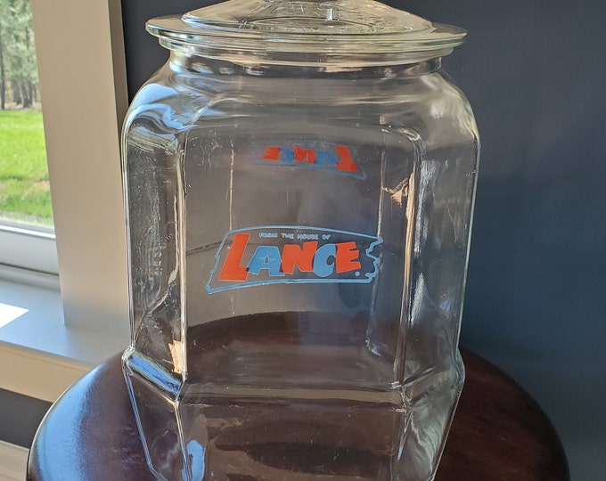 Vintage Large Lance Cracker Counter Display Jar With Glass Lid - Etsy