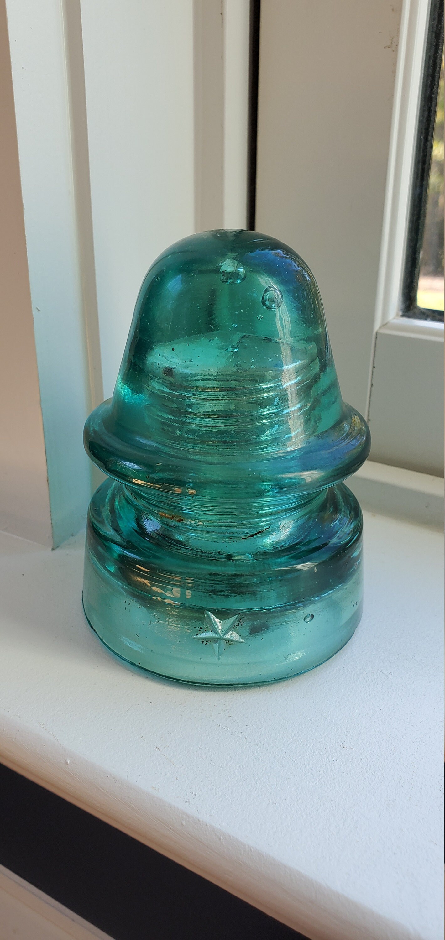 Aqua Green Star Glass Insulator CD-134 - Etsy.de