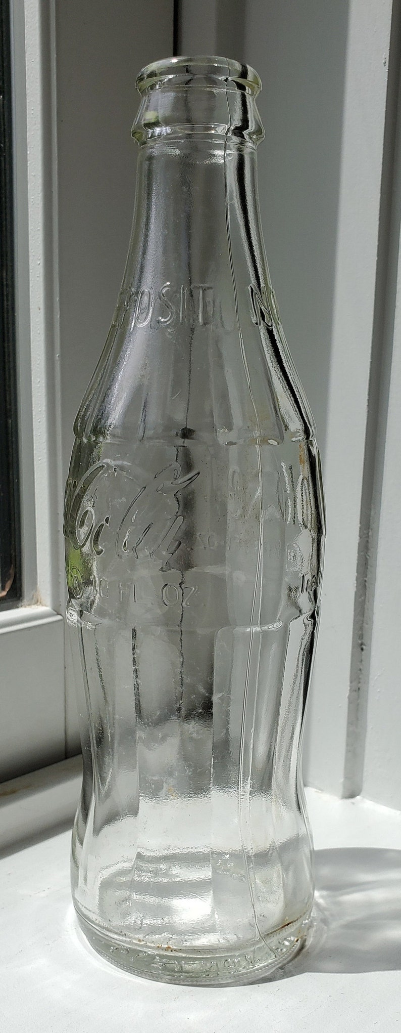 Clear Glass Coca-cola Soda Bottle - Etsy