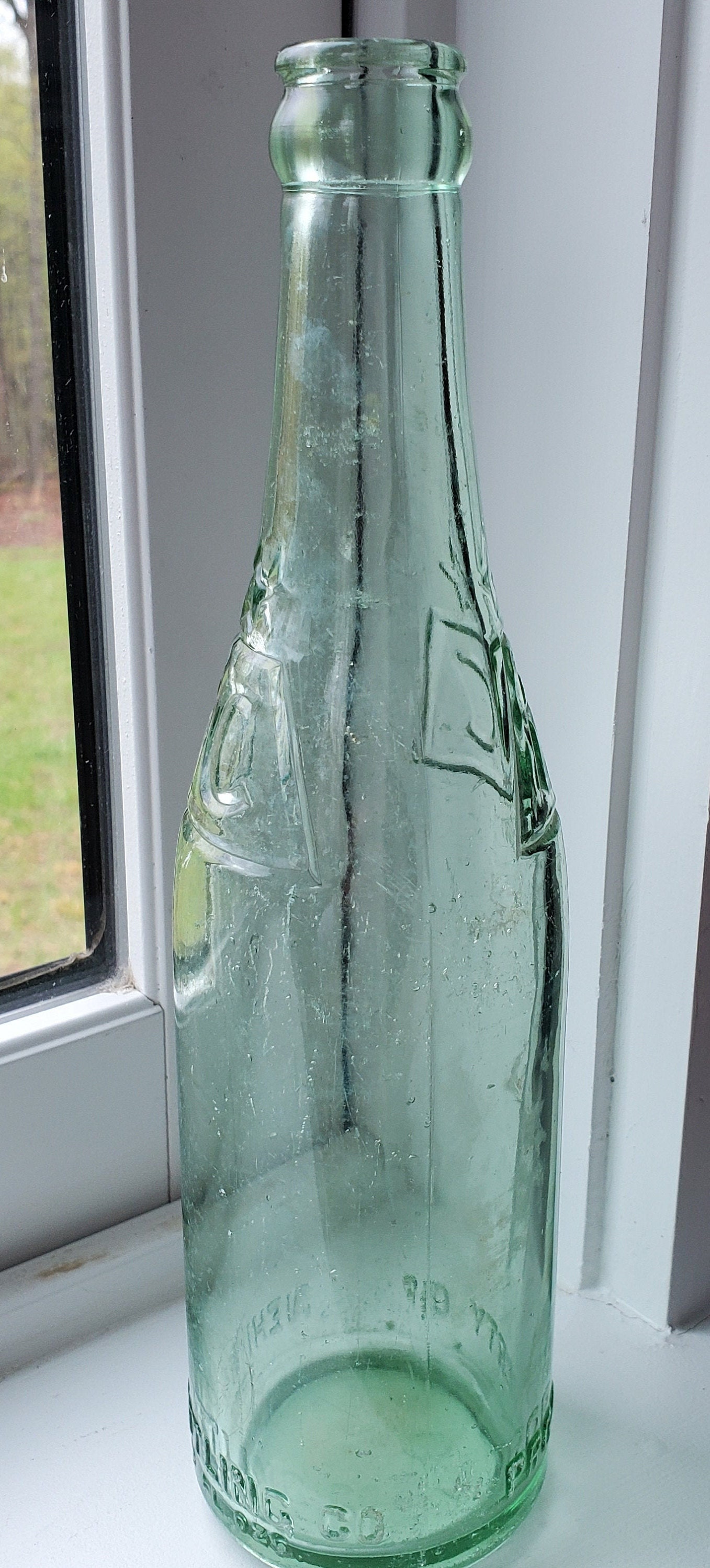 Vintage Green Glass RC Bottle - Etsy UK