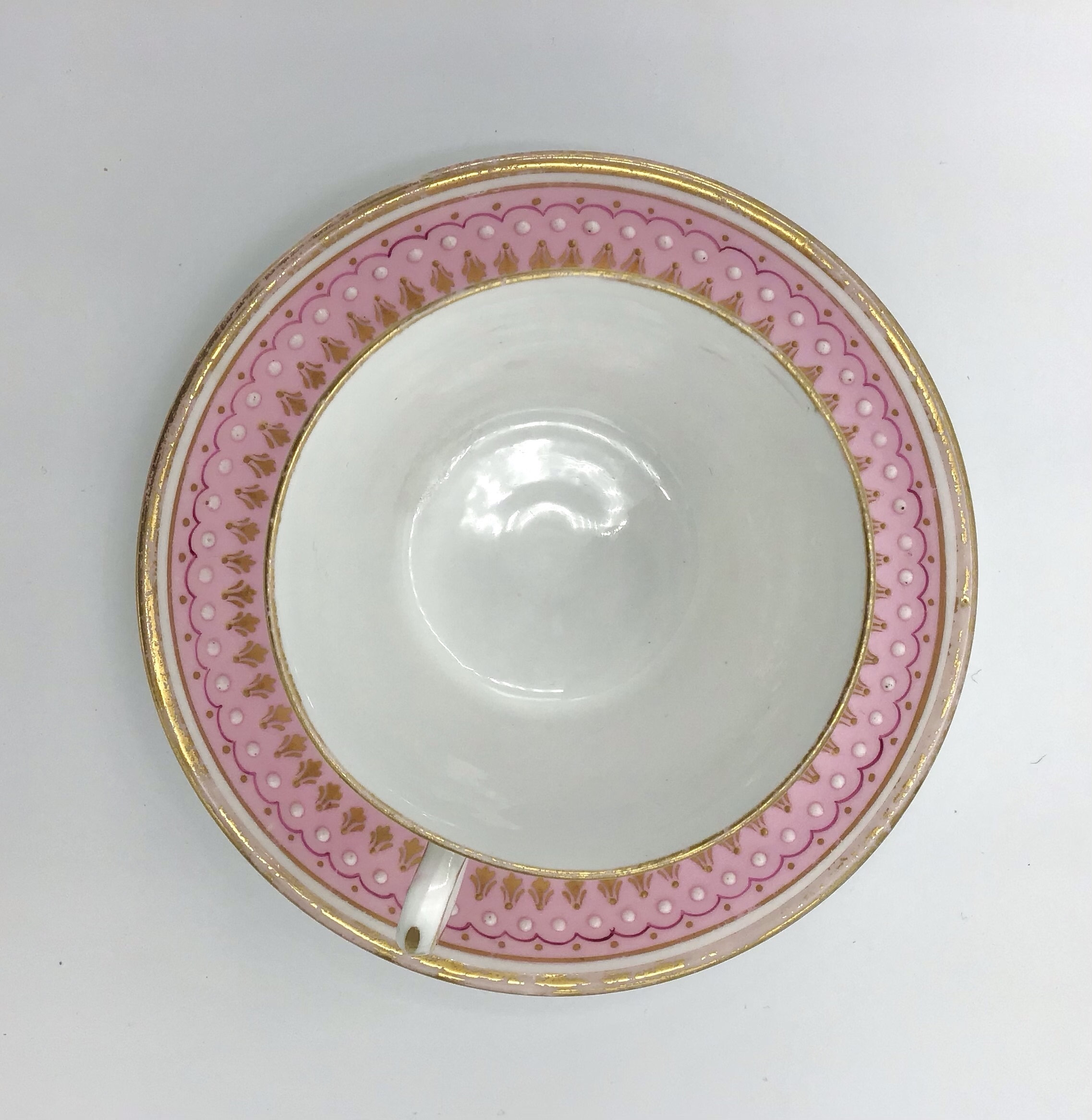 English 19th Century Minton Pink Enamelled Cup and Saucer Pattern 5993 ...