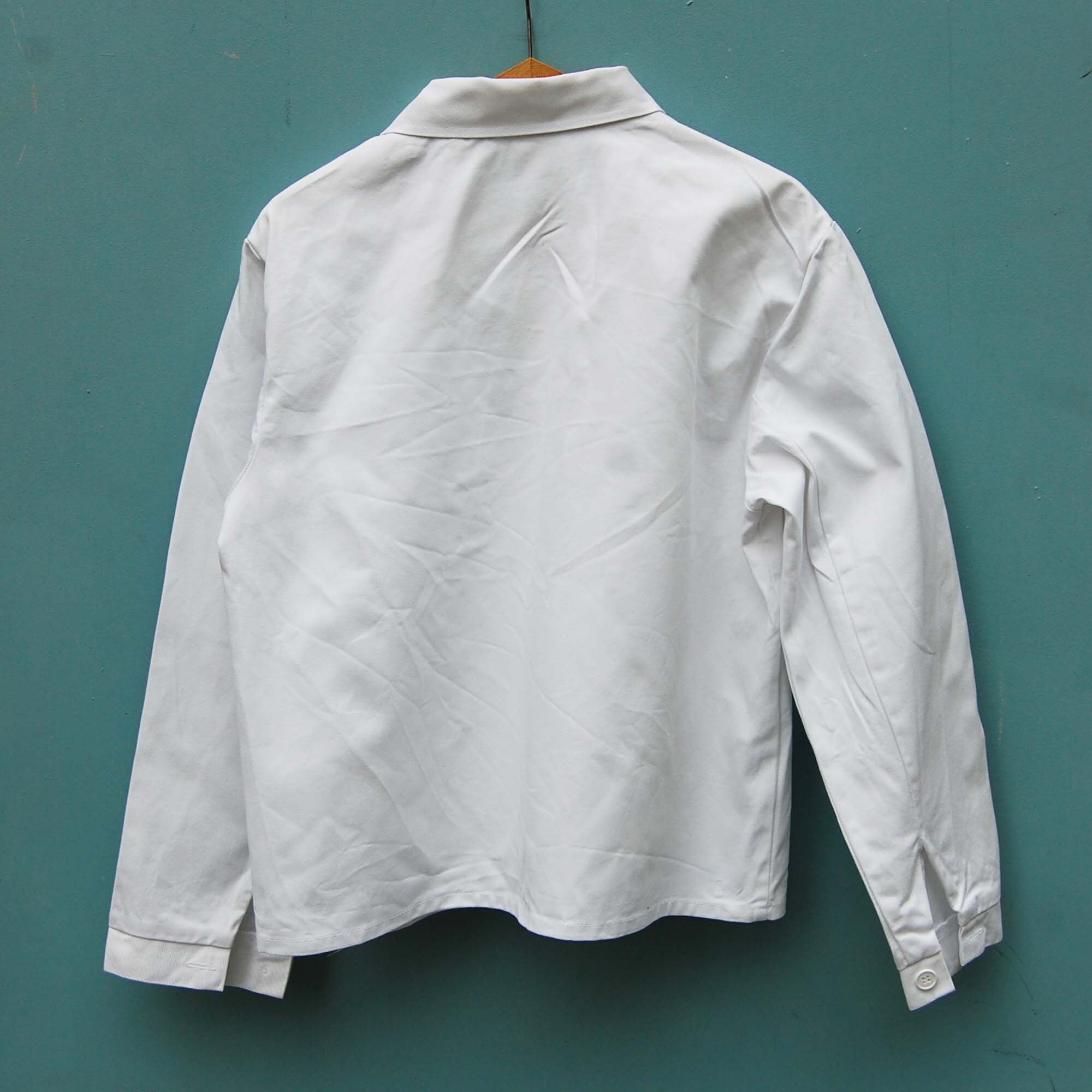 White Chore Jacket, German Work Jacket for Men Size Medium/large - Etsy