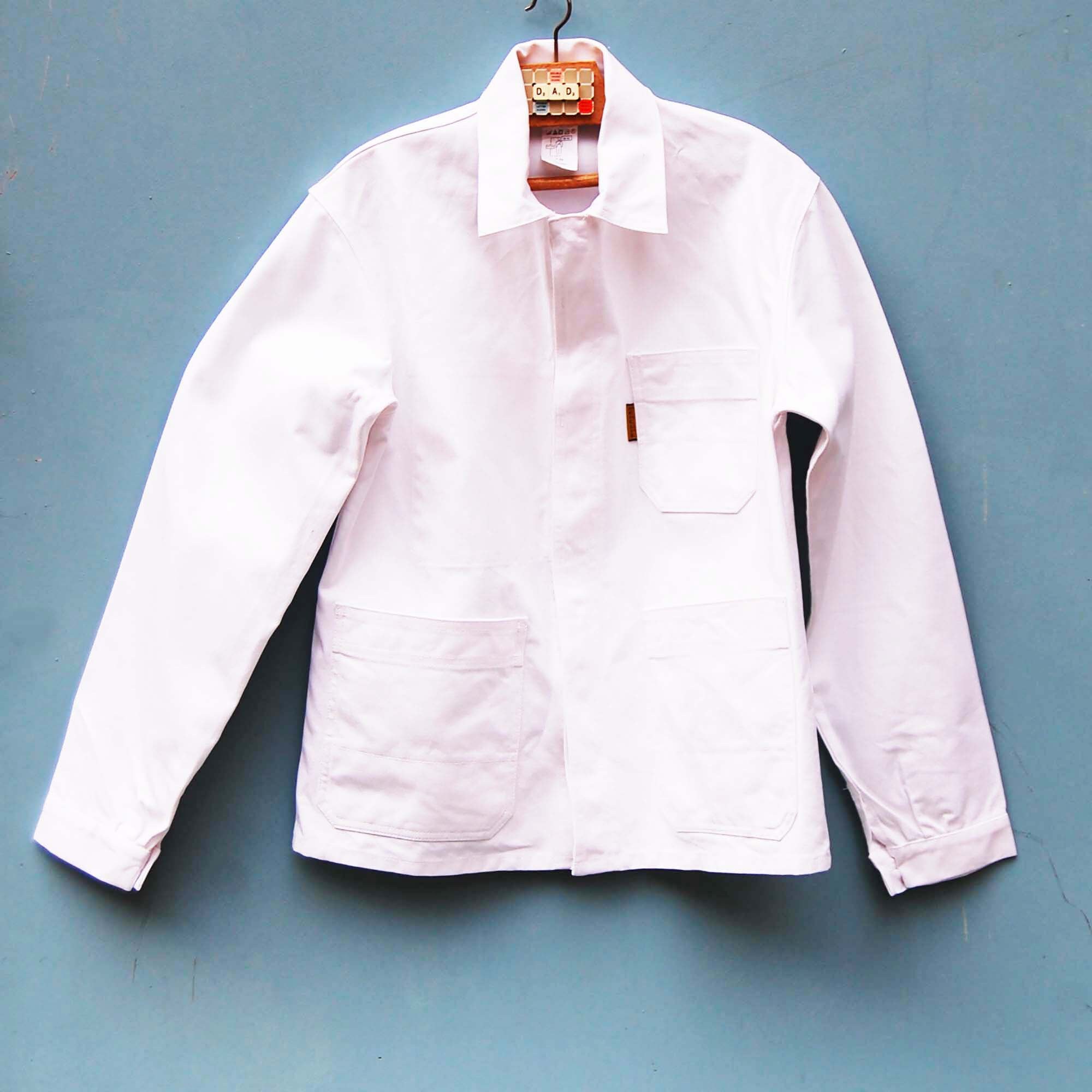 White Chore Jacket French Work Jacket for Men Size - Etsy
