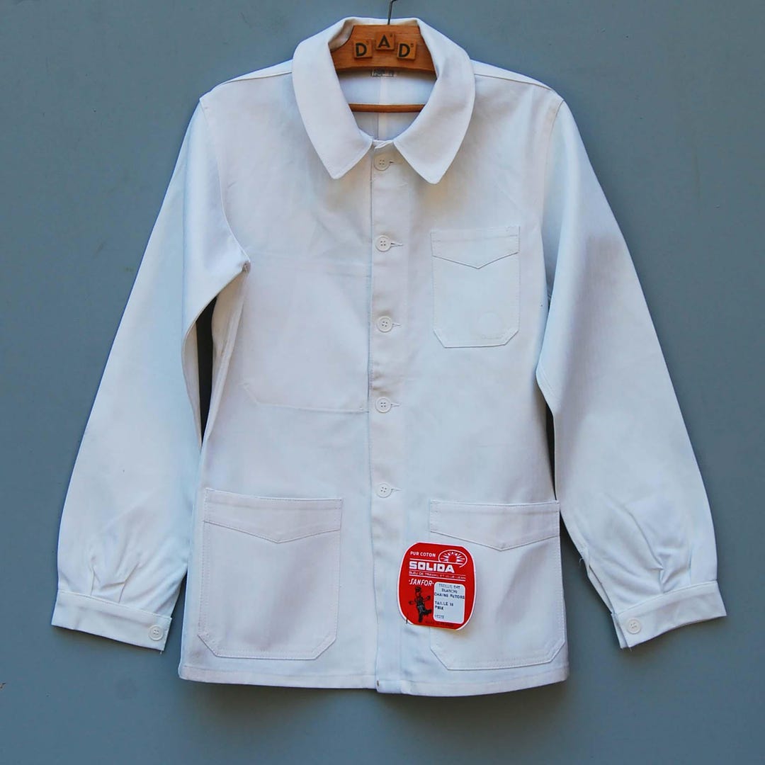 White French Herringbone Chore Jacket, Size Small/medium - Etsy