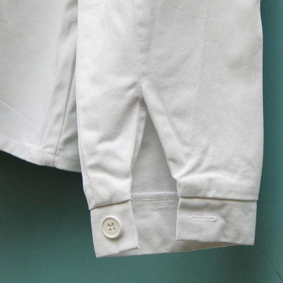White chore jacket, German work jacket for men size m… - Gem