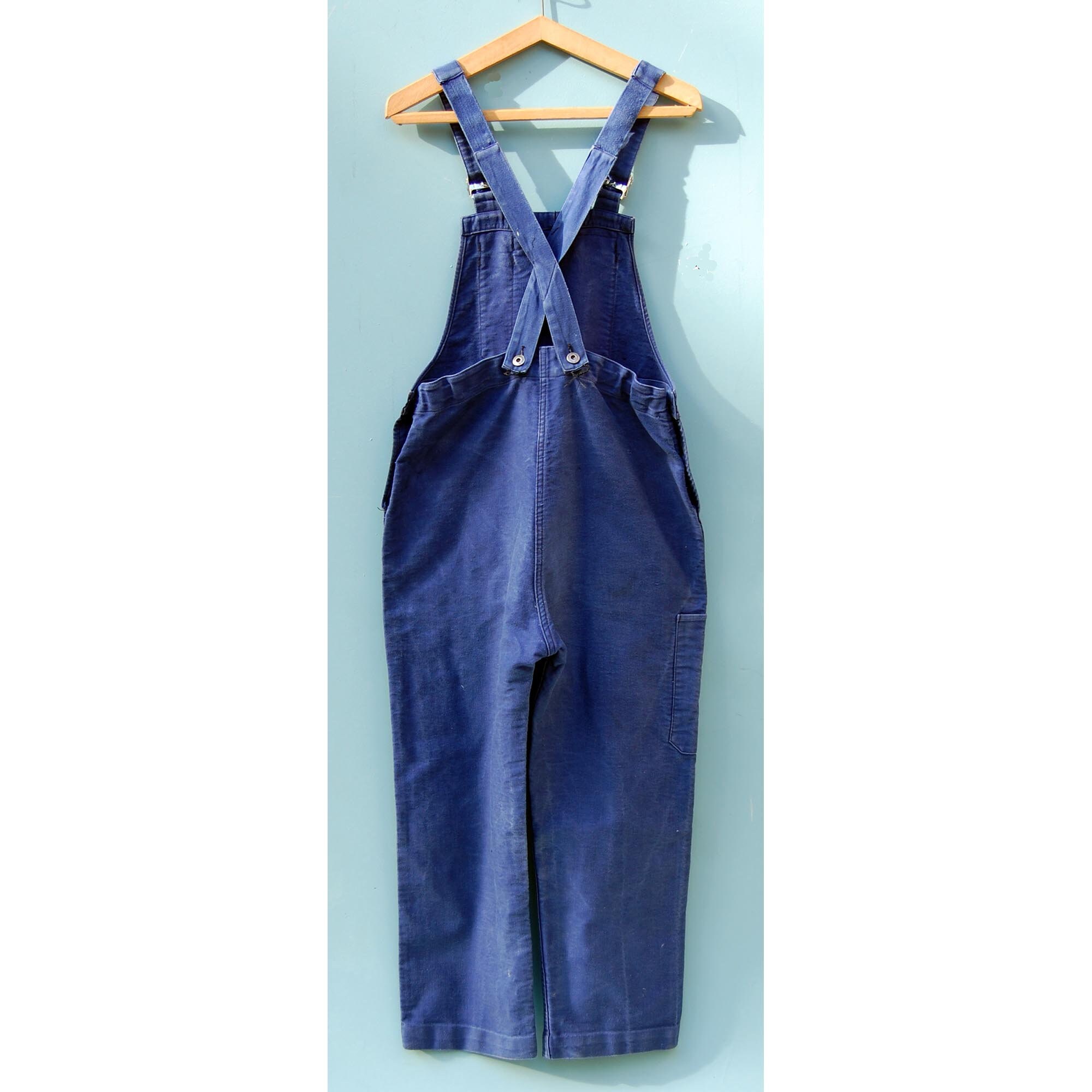 Vintage French Moleskin Cotton Overalls French Dungarees - Etsy