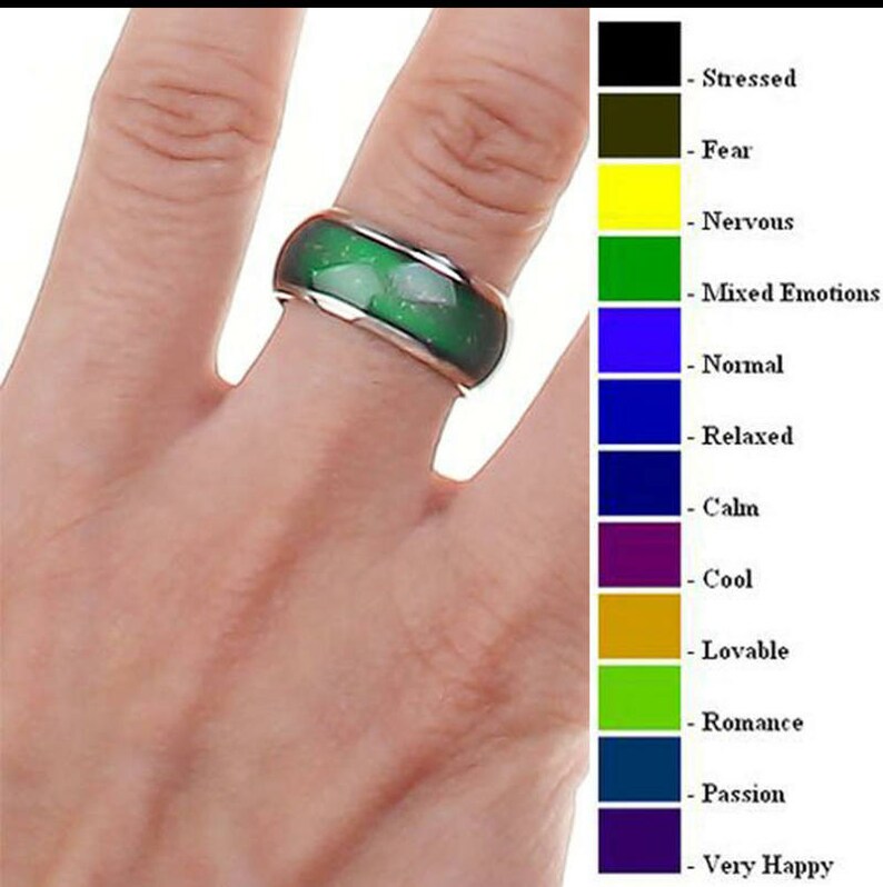 Mood Rings Quality Stainless Steel | Etsy
