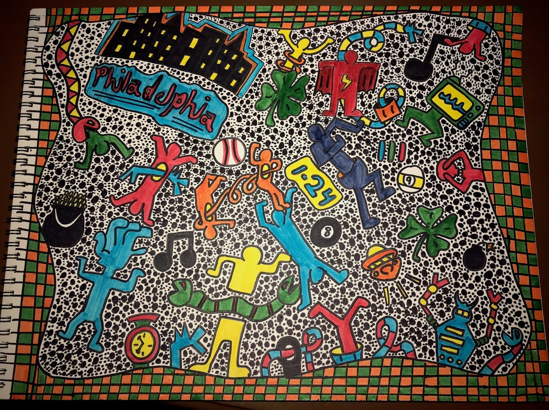 Keith Haring Inspired Custom Sketches - Etsy