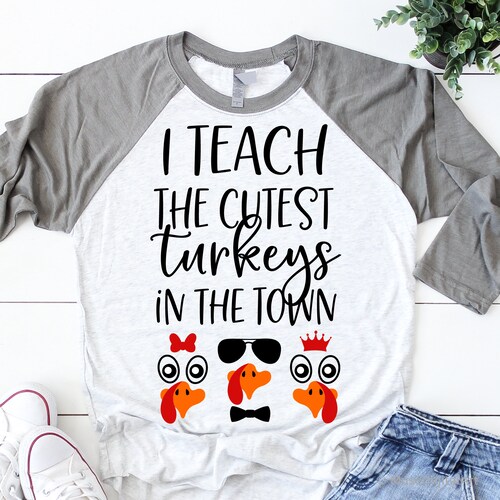 I Teach the Cutest Little Turkeys Svg Thanksgiving Svg Dxf - Etsy