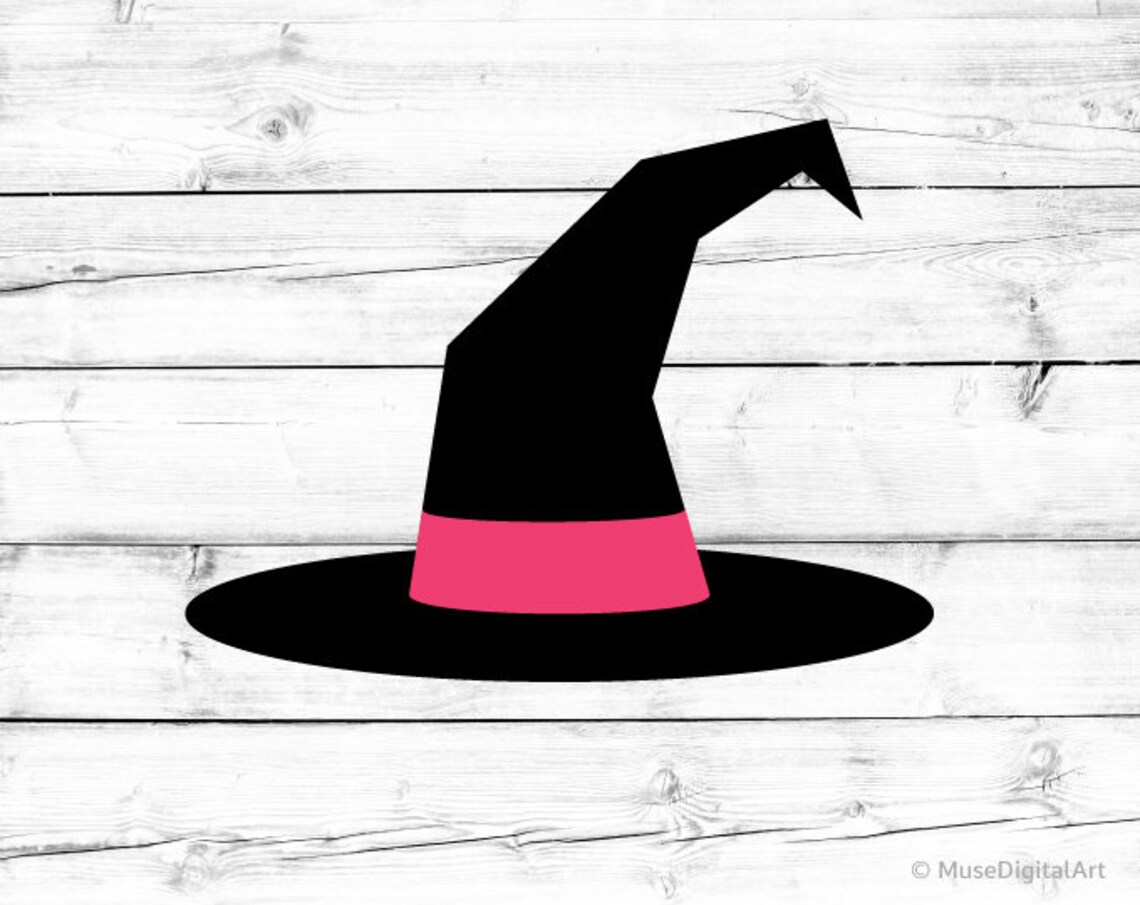 Witch Hat Svg Halloween Svg Witch Hat Silhouette Svg File for - Etsy
