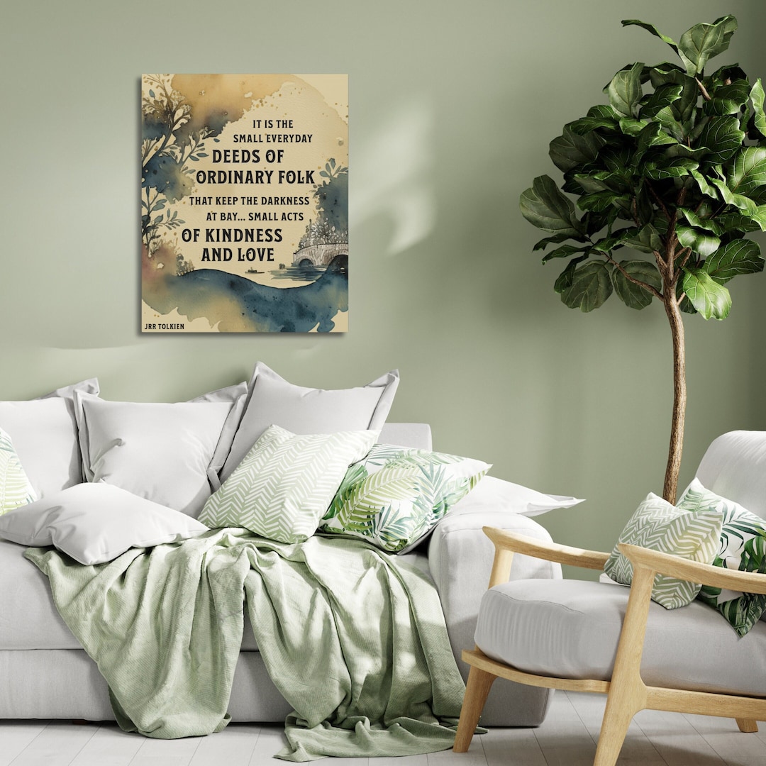 Gandalf Quote on Canvas the Hobbit Canvas Print Tolkien Quote Wall Art ...
