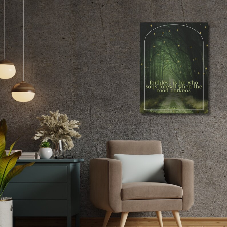 Lord of the Rings Canvas Print Tolkien Quote Wall Art LOTR Print ...