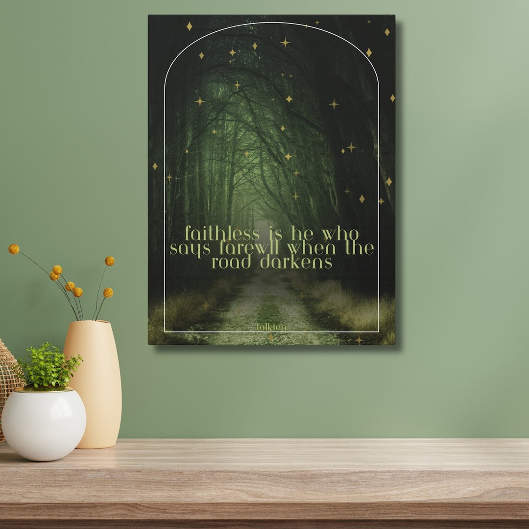 Lord of the Rings Canvas Print Tolkien Quote Wall Art LOTR Print ...
