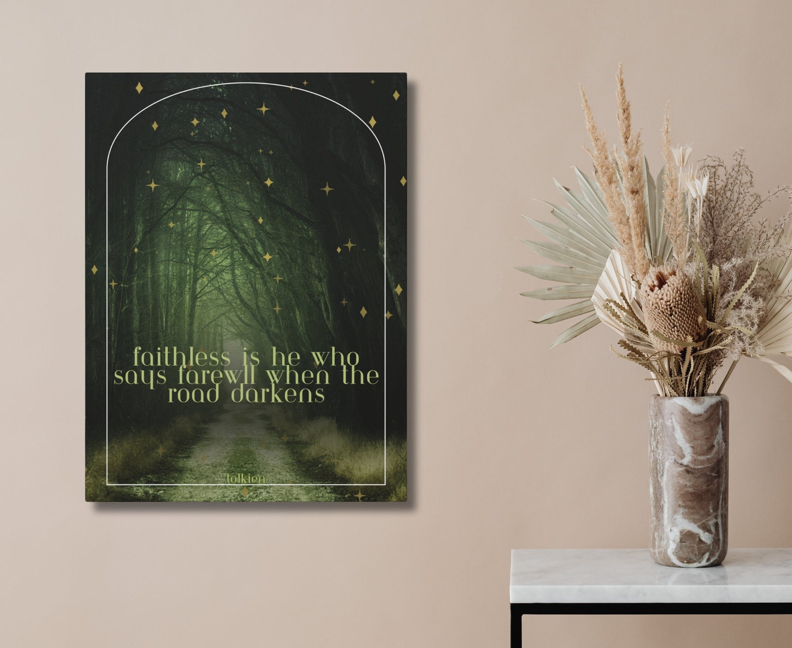 Lord of the Rings Canvas Print Tolkien Quote Wall Art LOTR Print ...