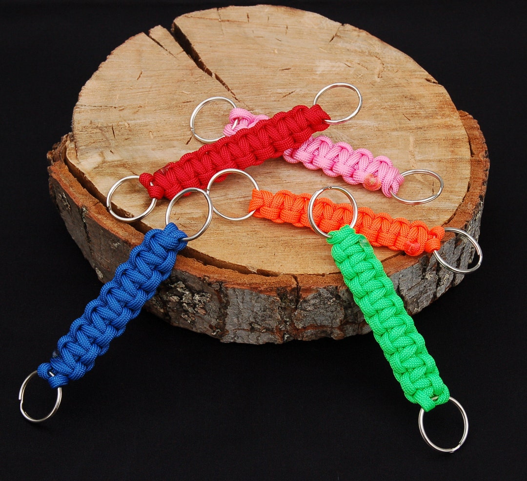 Bright Color Paracord Keychain 5 Pack - Etsy