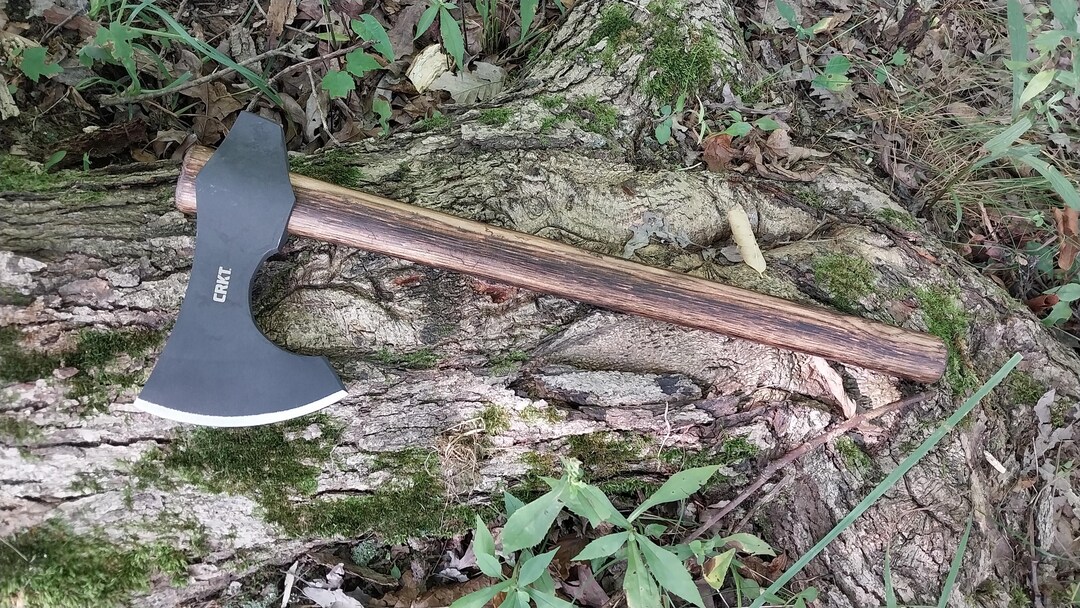 Modified CRKT Berserker Tomahawk With Fractal Wood Burned Handle ...