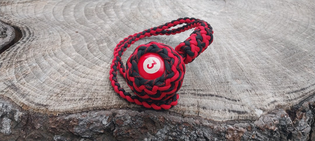 Paracord Pool Ball Monkey Fist Lanyard With Pineapple Knot Paracord 3 ...
