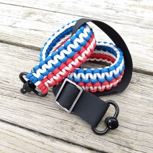 Red White and Blue Paracord 2 Point Shoulder Sling QD Sling Gift for ...