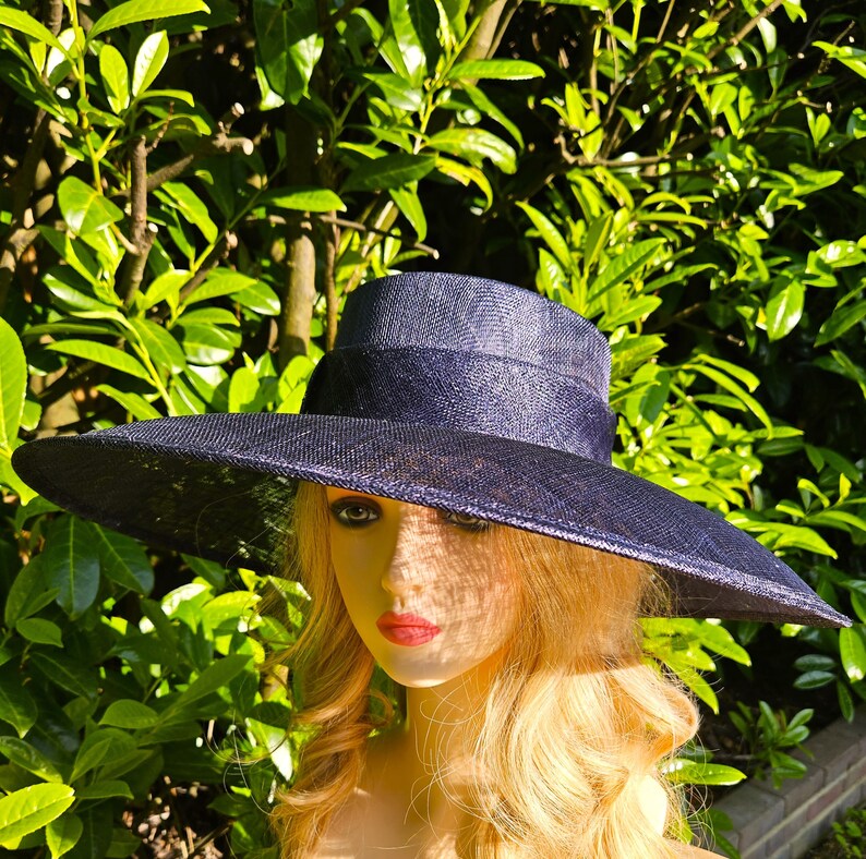 2 COLOURS Extra Large Navy Blue Black Kentucky Derby Royal Ascot Ladies ...