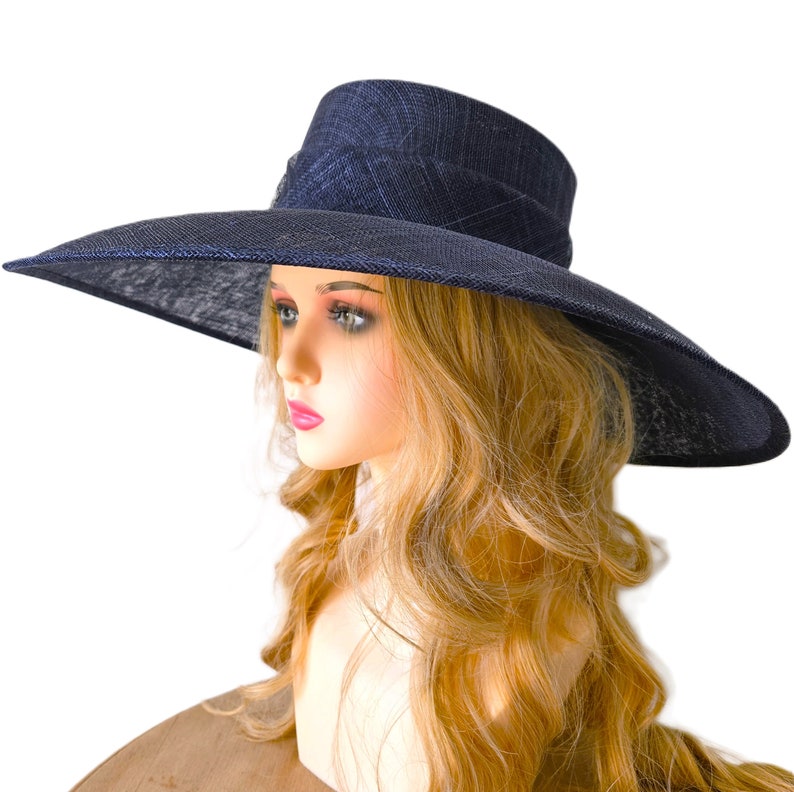 2 COLOURS Extra Large Navy Blue Black Kentucky Derby Royal Ascot Ladies ...