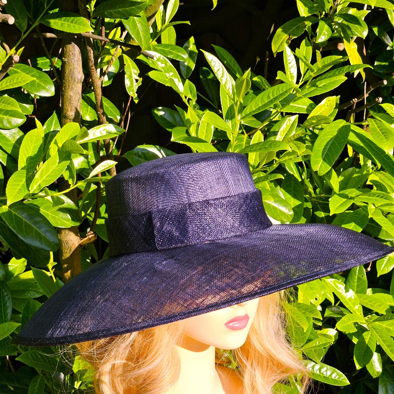 2 COLOURS Extra Large Hat Black Royal Ascot Statement Ladies Day ...