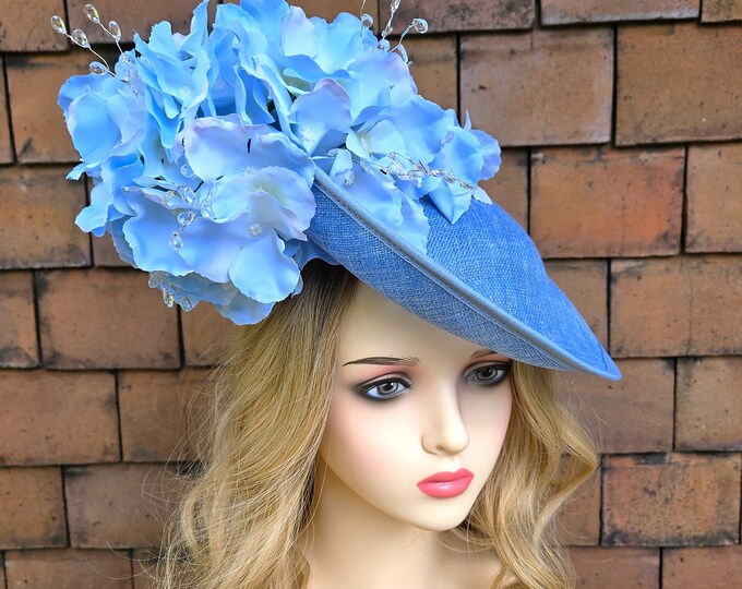 Royal Ascot Hat Blue Derby Hat - Ladies Wedding Hat Women's Church Hat ...