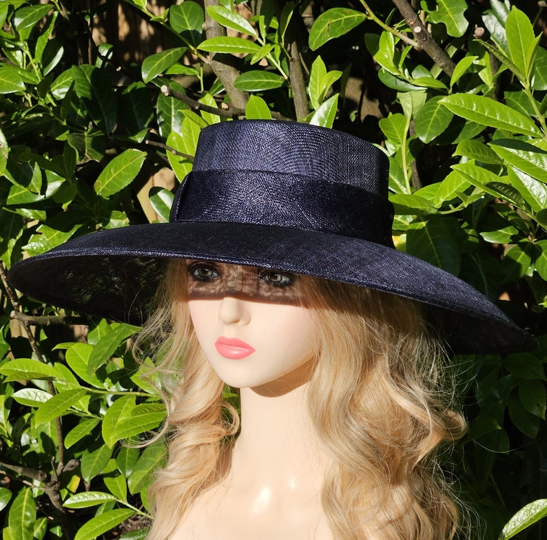 2 COLOURS Extra Large Hat Black Royal Ascot Statement Ladies Day ...