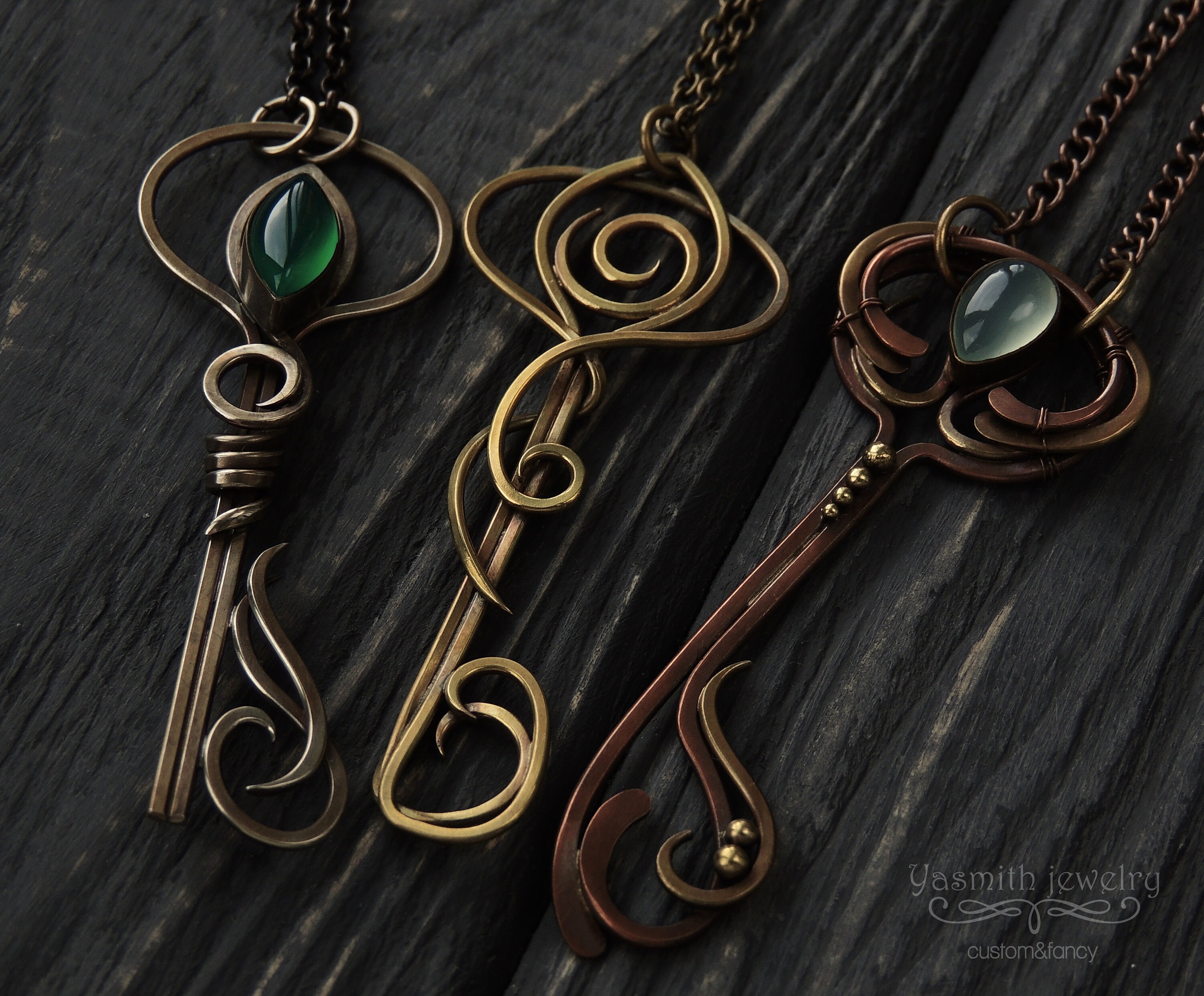 Elven Key Necklace Witchy Jewelry Wiccan Necklace - Etsy