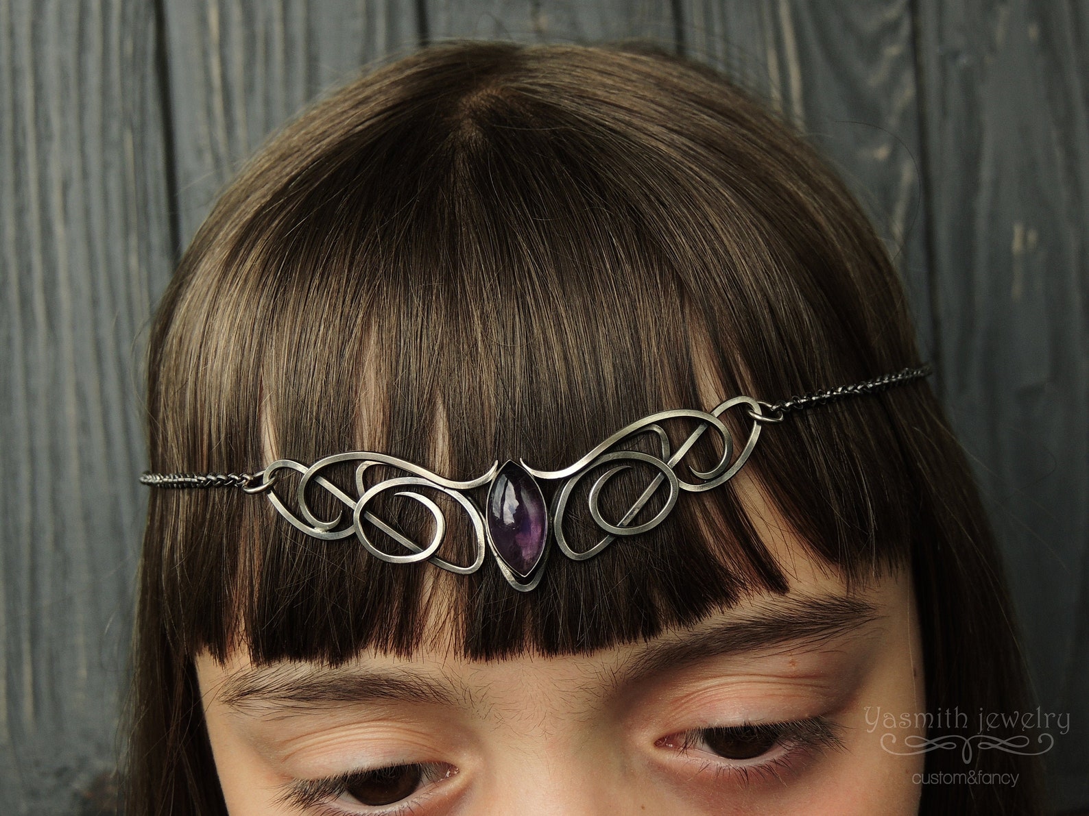 Elven Diadem Forehead Jewelry Elvish Circlet Amethyst Jewelry - Etsy